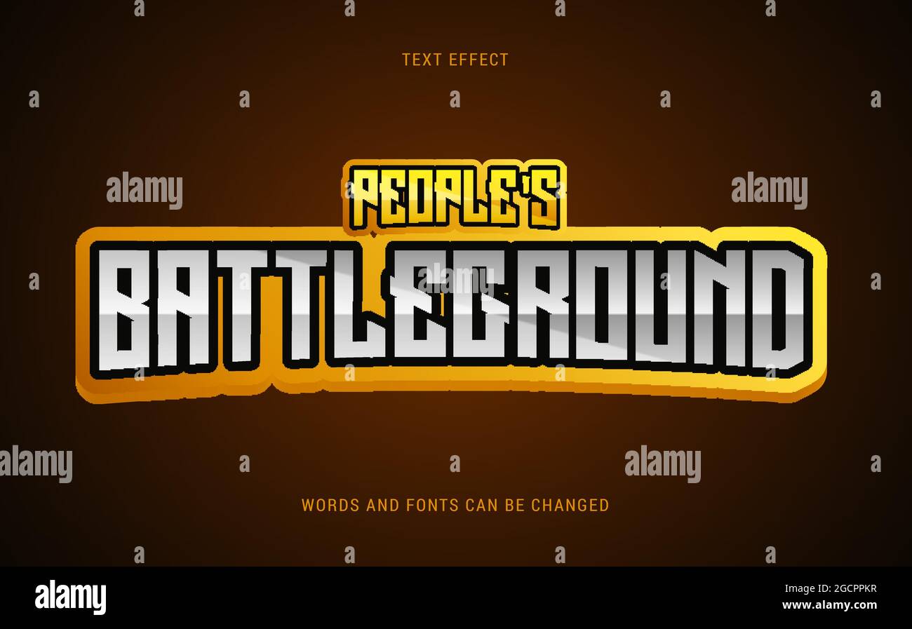 people's battleground text effect 100% editable eps cc Stock Vector ...