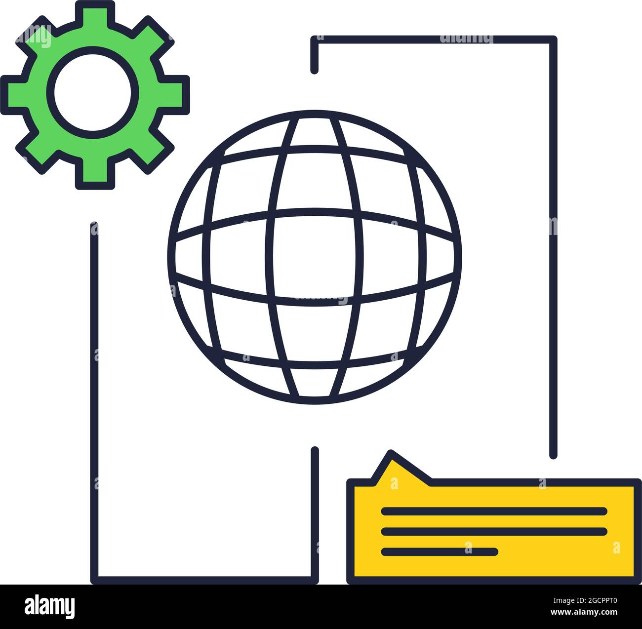 Global communication platform app vector flat icon Stock Vector Image ...