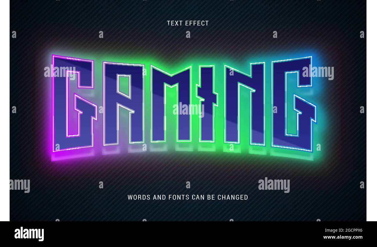 Sport style neon text Stock Vector Images - Alamy