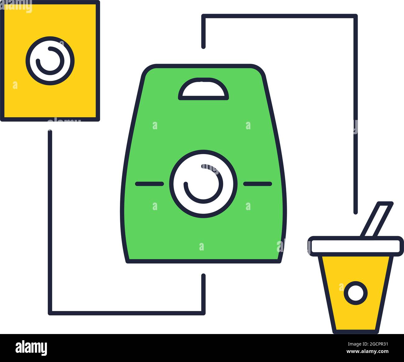 Pack design creation vector graphic icon pictogram Stock Vector Image ...