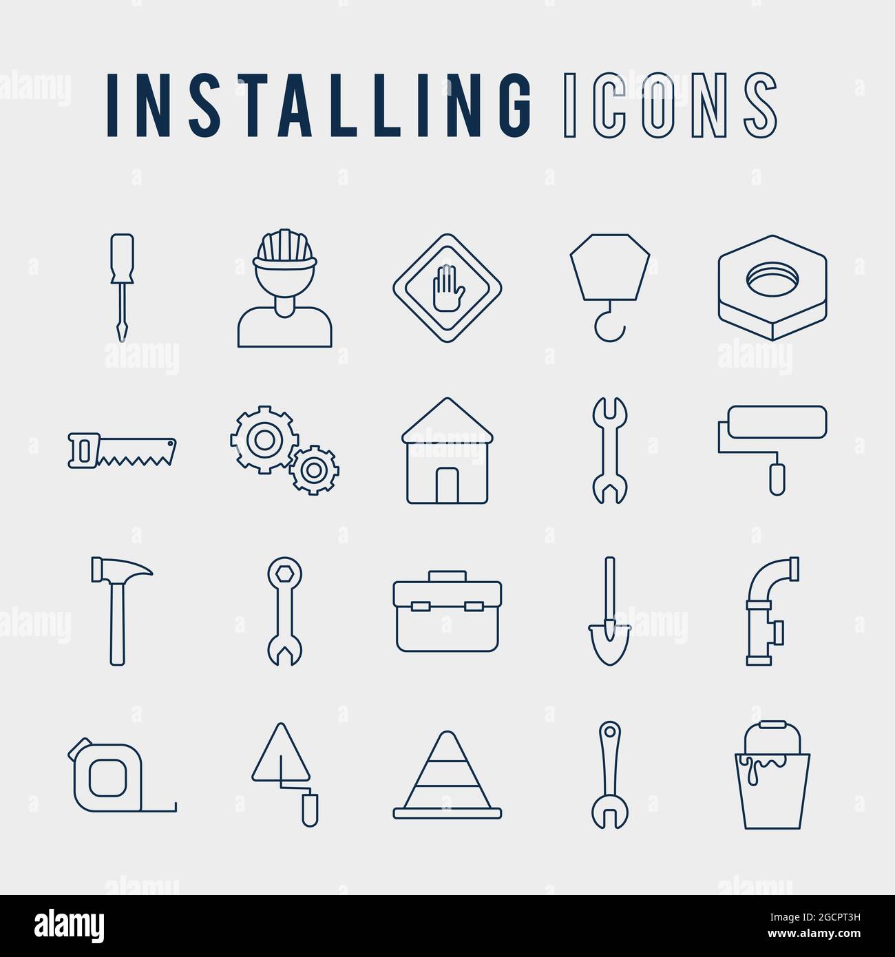 six installing icons Stock Vector Image & Art - Alamy
