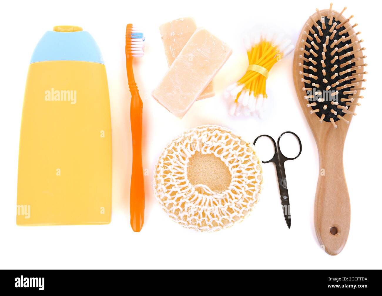 Hygienic equipments, isolated on white Stock Photo - Alamy