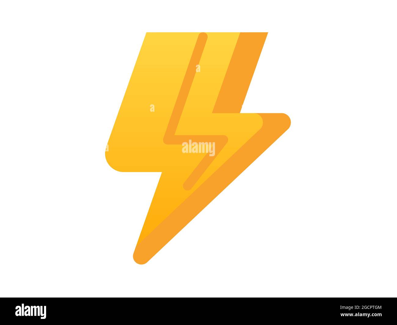 electric power lighting thunder single isolated icon with smooth style ...