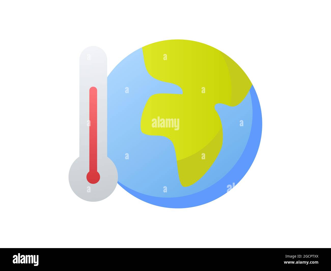 global warming earth weather climate change single isolated icon with ...
