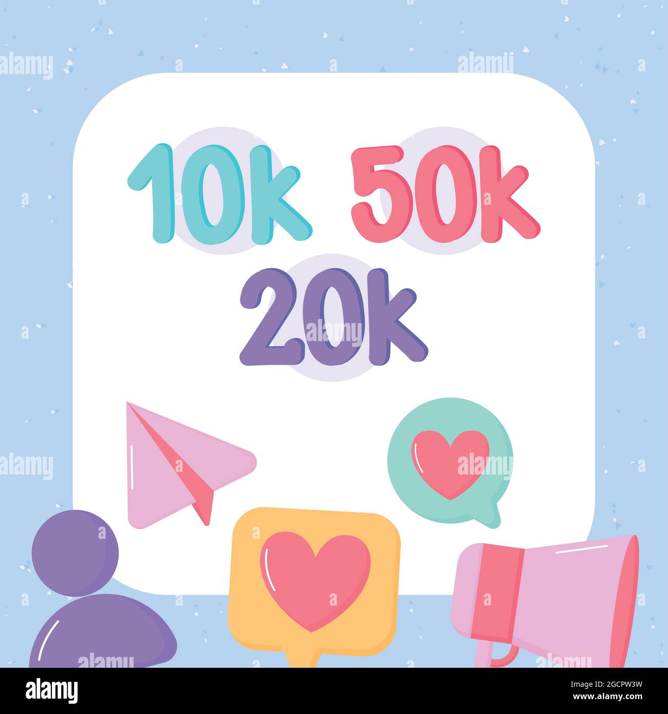 followers counter card Stock Vector Image & Art - Alamy