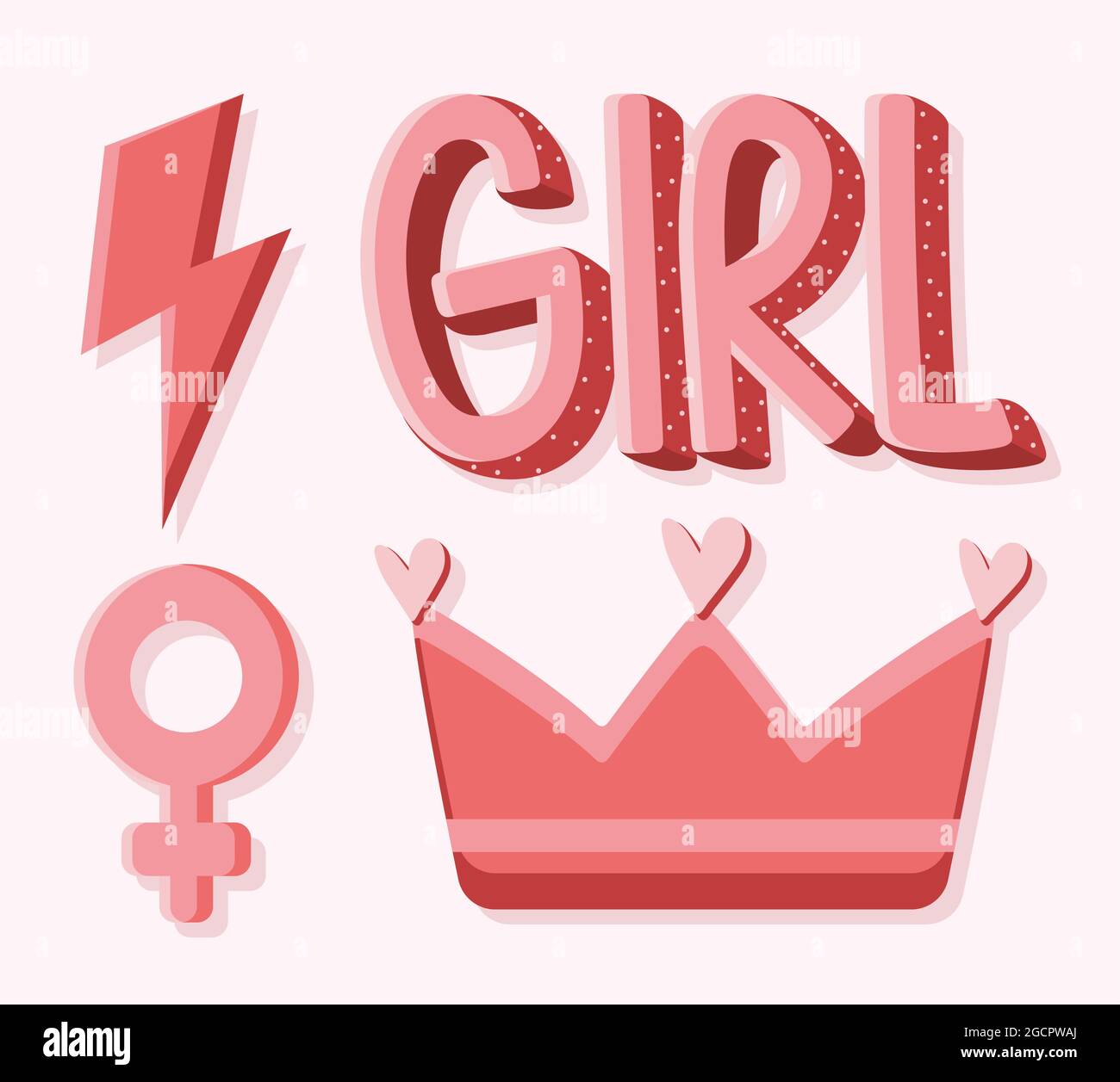 four girls items Stock Vector Image & Art - Alamy