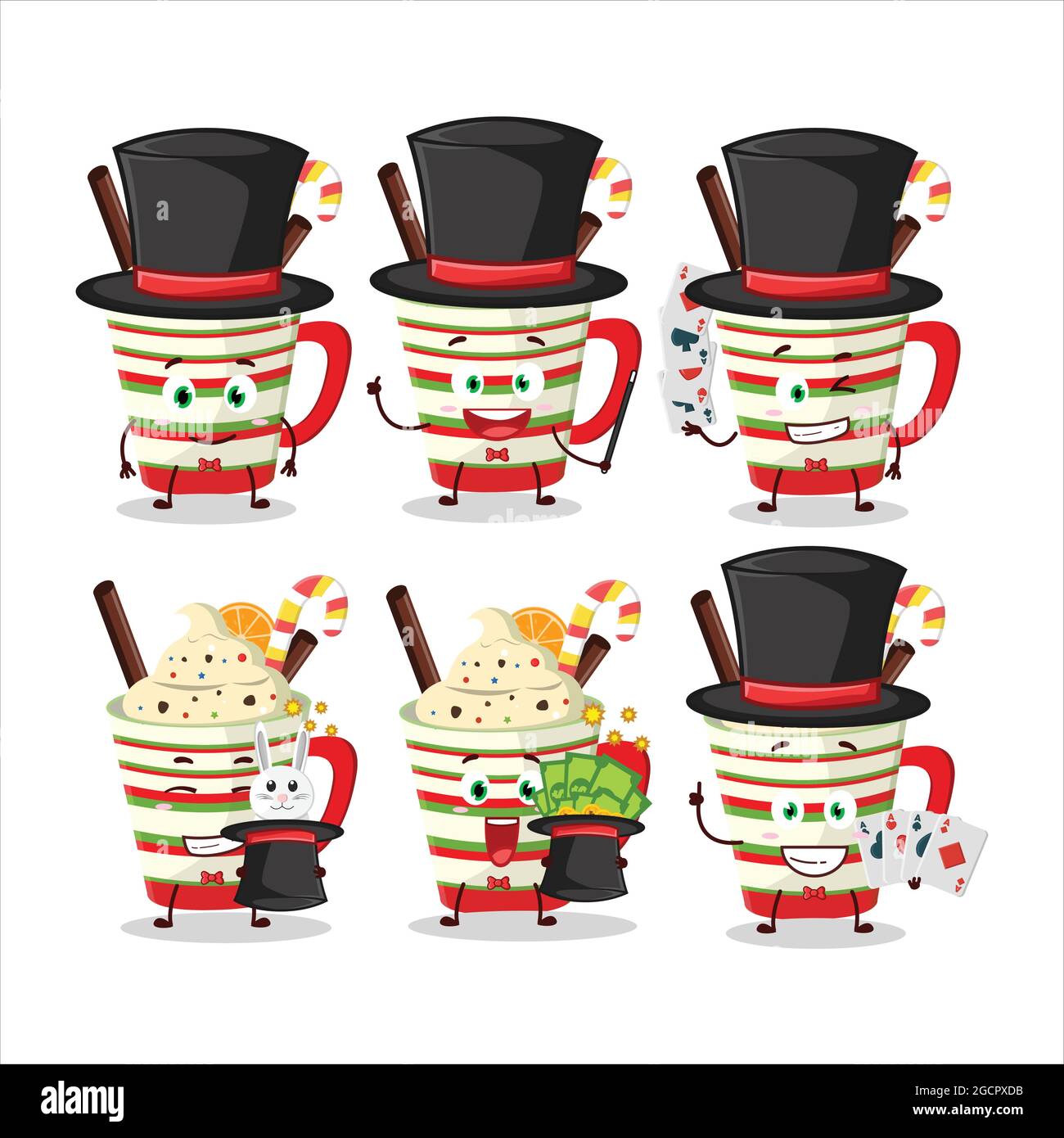 A ice cream orange Magician cartoon character perform on a stage ...