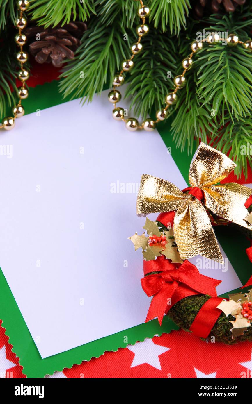 Christmas card on close up Stock Photo - Alamy