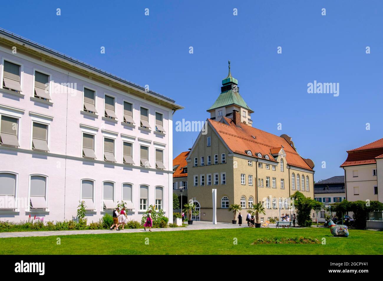 Town Hall, Simbach am Inn, Lower Bavaria, Bavaria, Germany Stock Photo ...