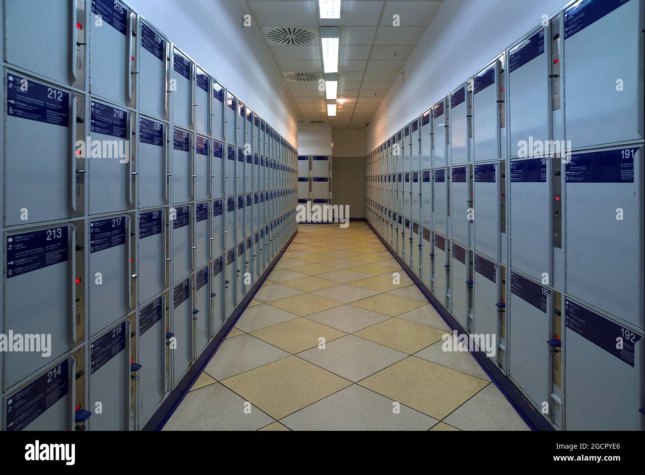 Lockers in a railway station, Bavaria, Germany Stock Photo - Alamy