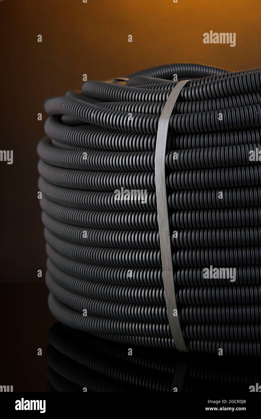 Black cable on colorful background Stock Photo - Alamy