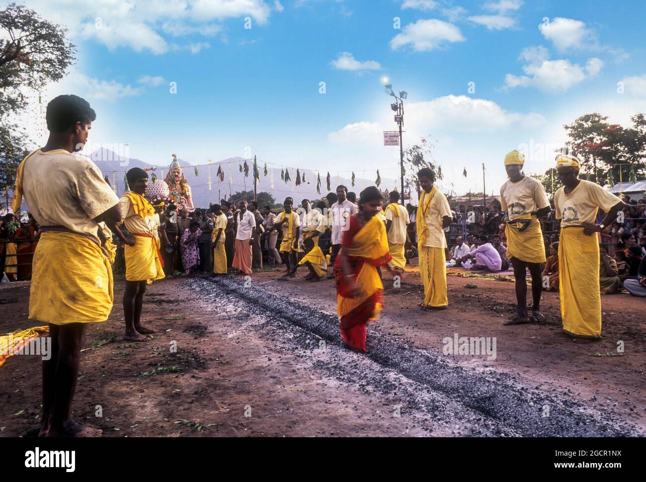 Fire walking festival at Vana Badra Kali Amman Temple at Nellithurai ...