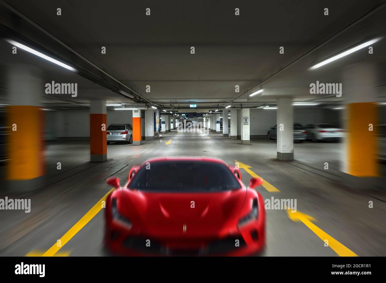 Car at underground car park hi-res stock photography and images - Alamy