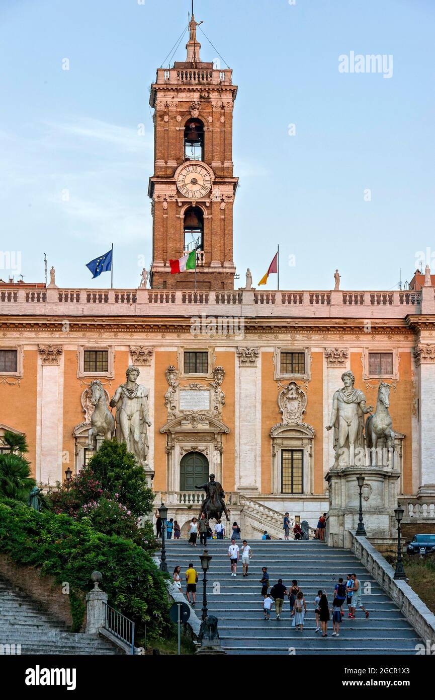 Capitol with senatorial palace and statues of monumental discourses at ...