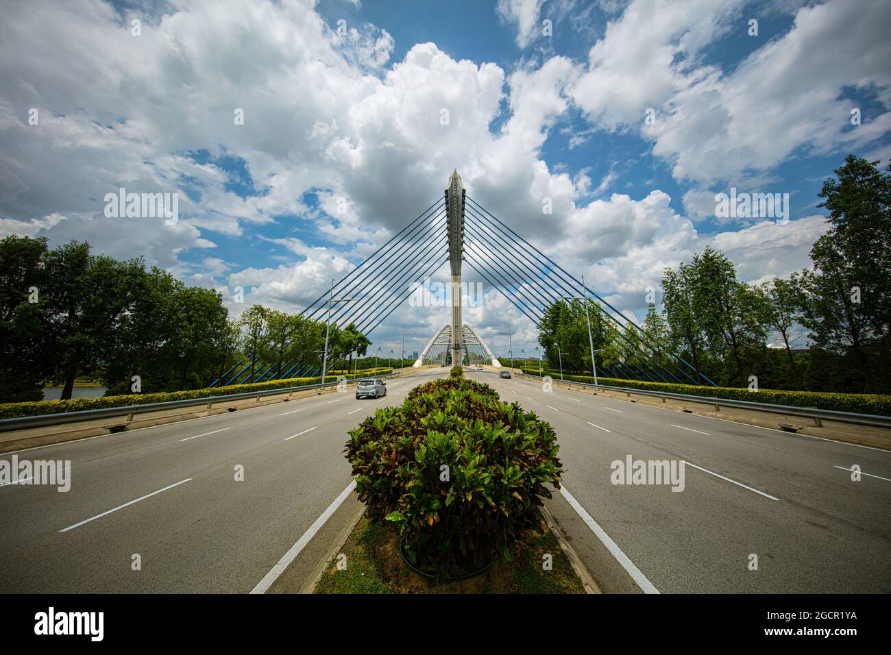 Panorama of the Seri Saujana Bridge in Putrajaya, Malaysia the ...