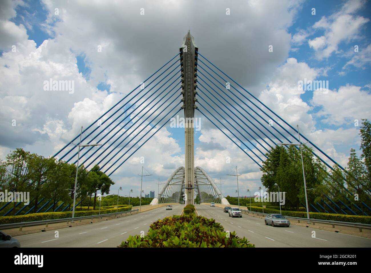 Panorama of the Seri Saujana Bridge in Putrajaya, Malaysia the ...