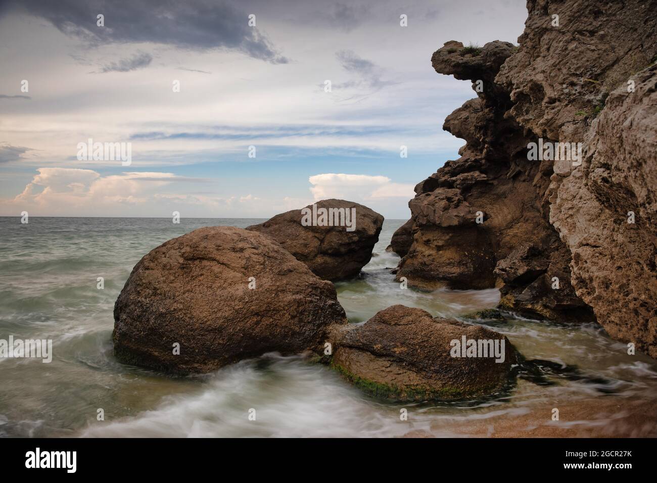 Azov sea coast, Crimea, Russia Stock Photo - Alamy