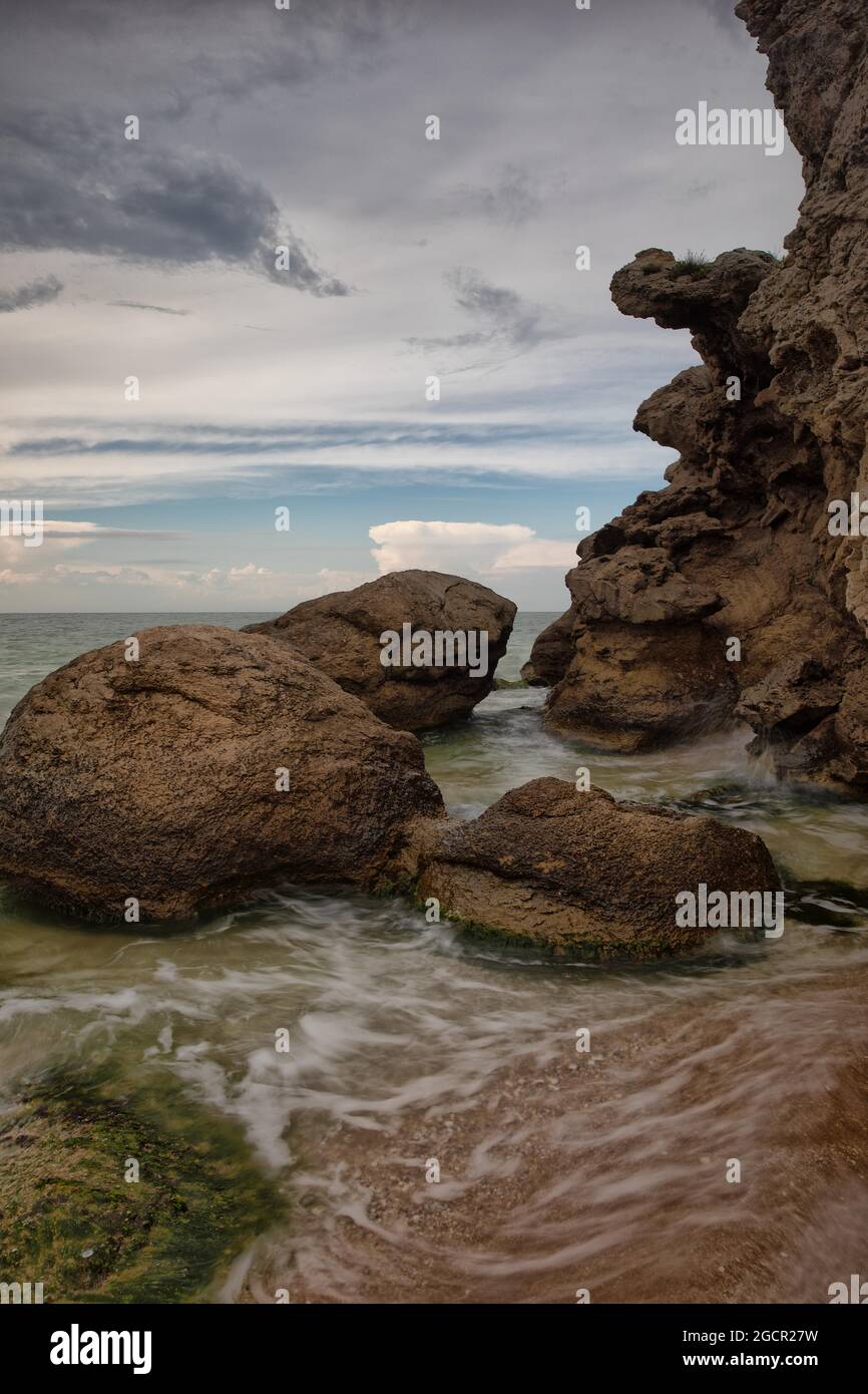 Azov sea coast, Crimea, Russia Stock Photo - Alamy