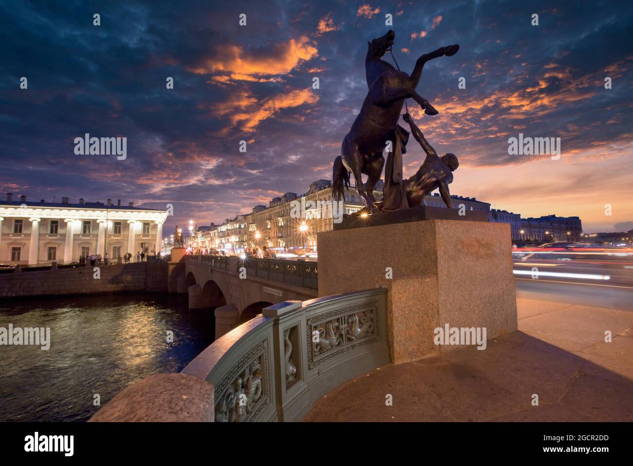Anichkov Bridge, Saint Petersburg, Russia Stock Photo - Alamy