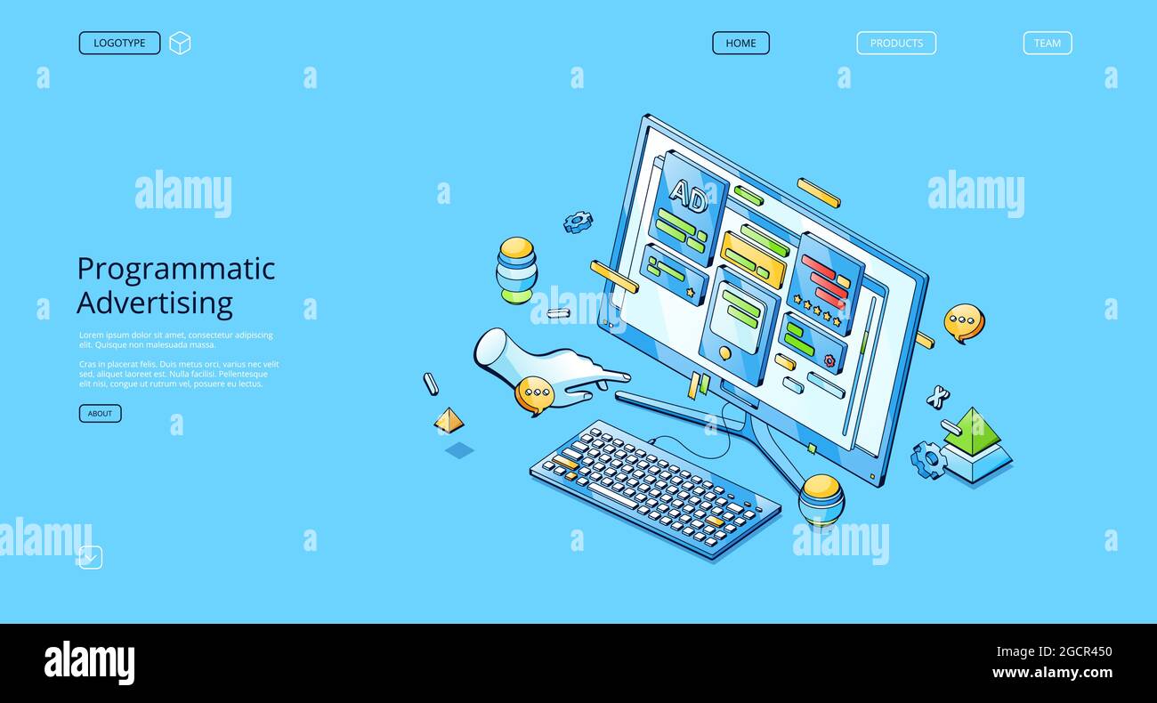 Vector banner of programmatic advertising Stock Vector Image & Art - Alamy