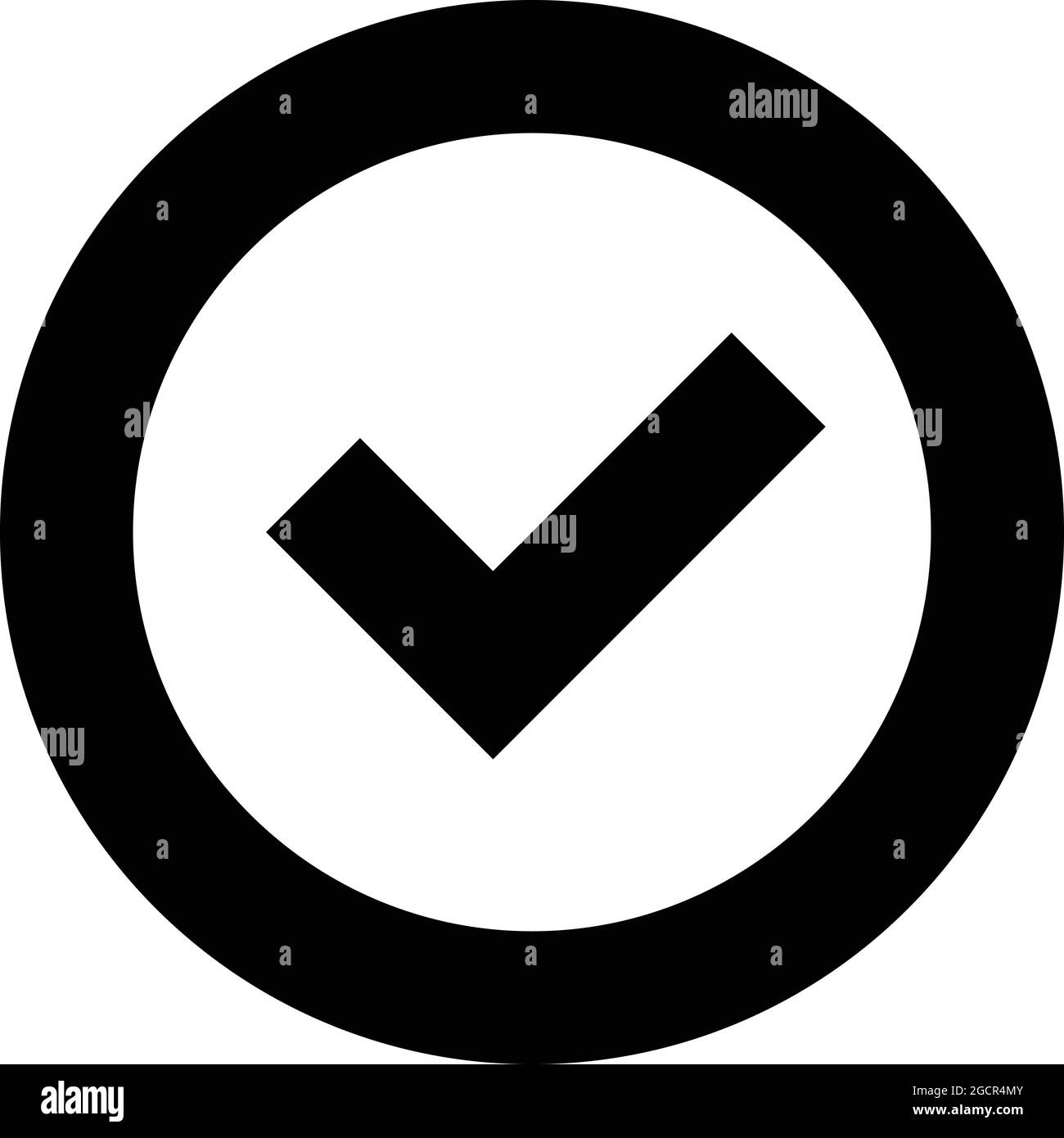 Checkmark icon on the white background Stock Vector Image & Art - Alamy
