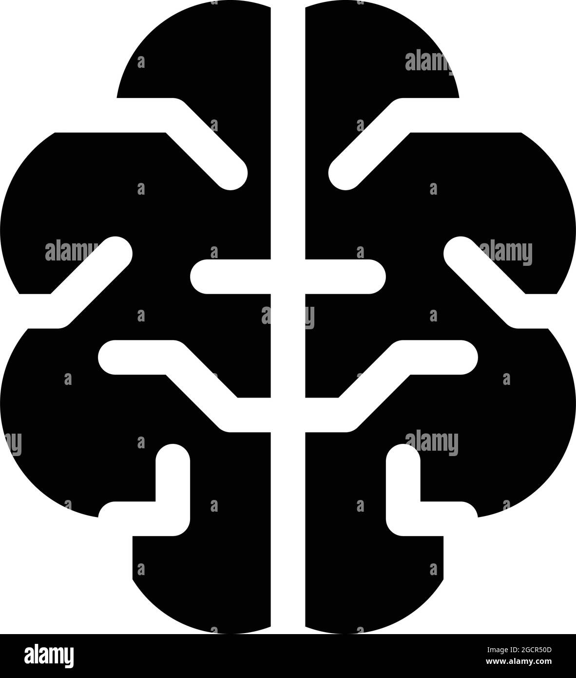 Artificial intelligence icon on the white background Stock Vector Image ...