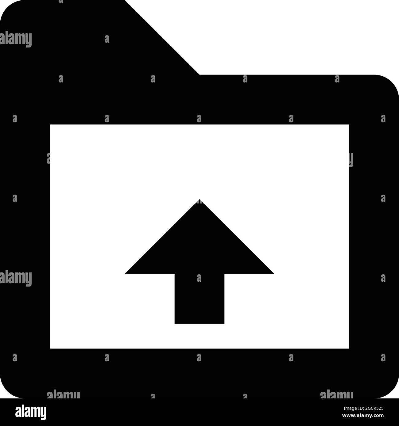 Upload folder icon on the white background Stock Vector Image & Art - Alamy