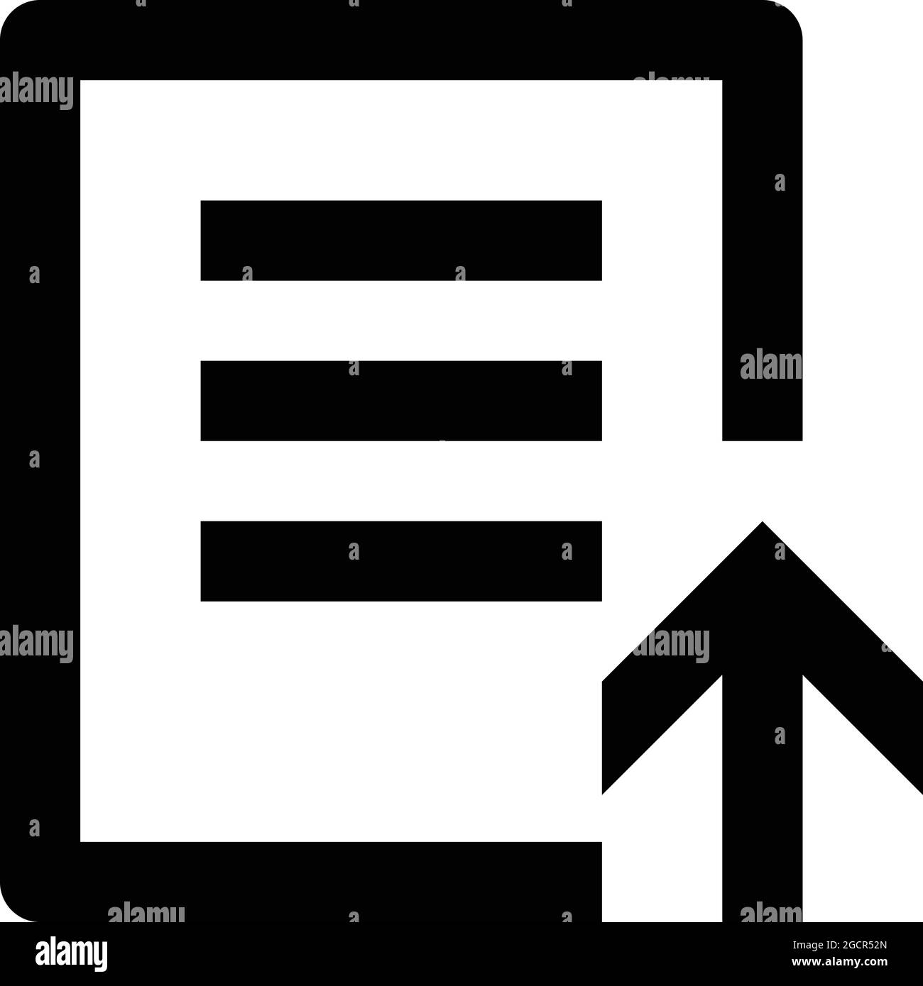 Upload file icon on the white background Stock Vector Image & Art - Alamy