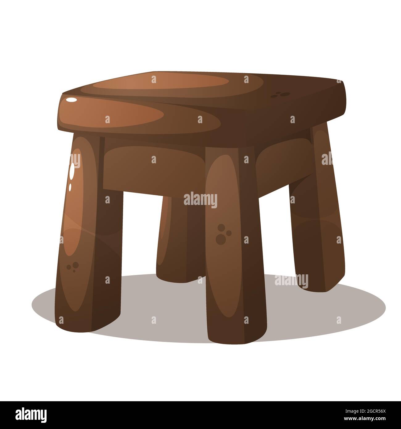 Cute Cartoon Wooden Chair Design Illustration Stock Vector Image & Art ...