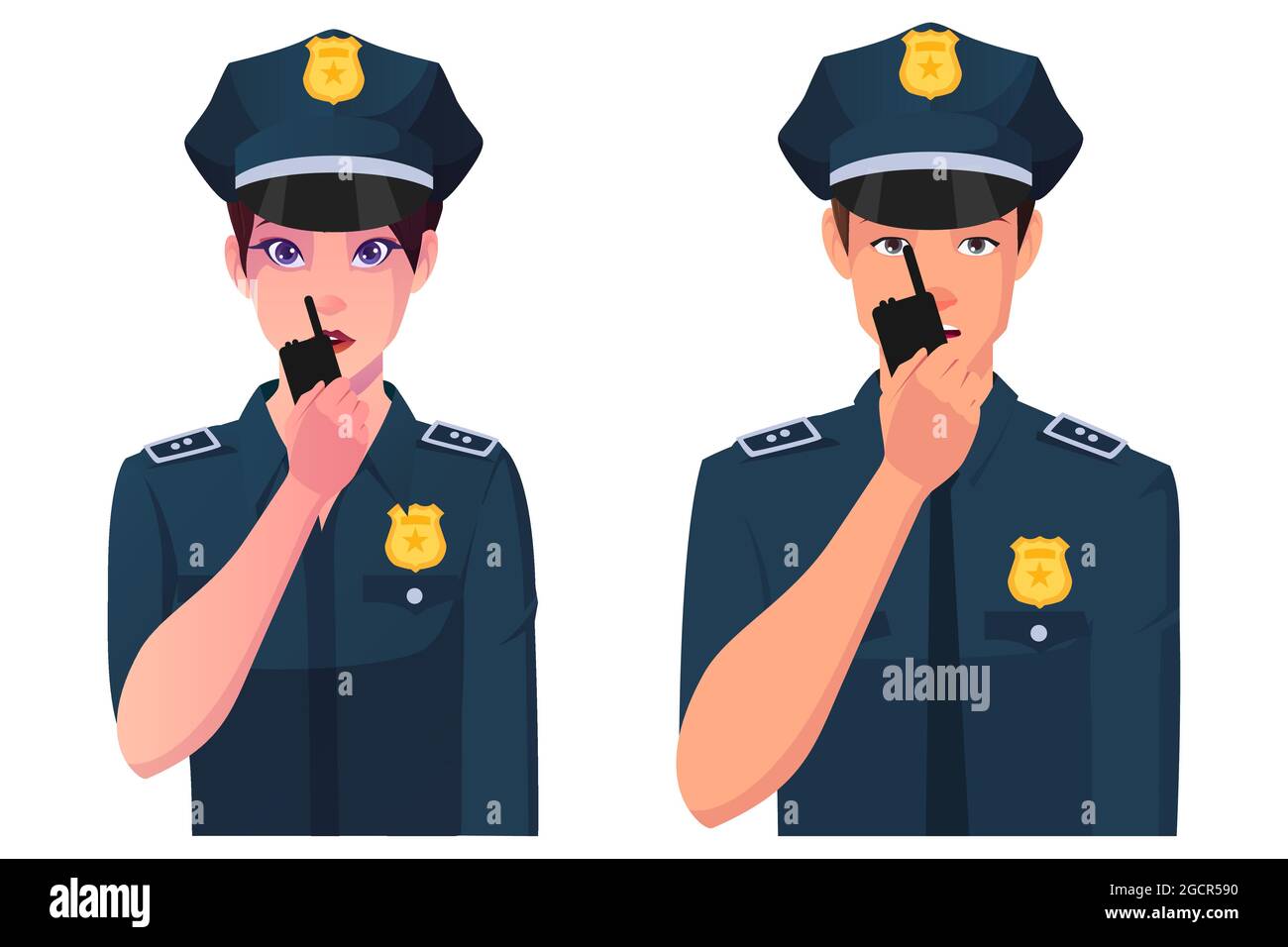 Speaking policeman hi-res stock photography and images - Alamy
