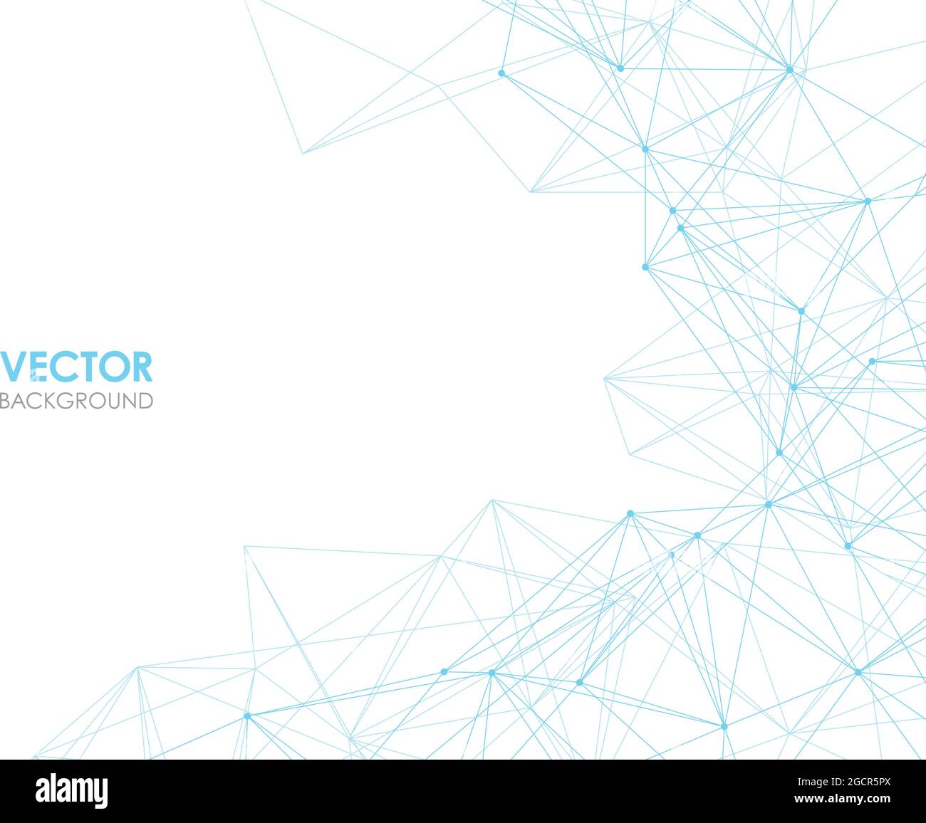 Connected lines and dots on white background. Vector illustration Stock ...