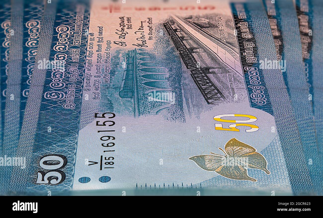 Macro photography of sri lanka 50 rupees money. Sri Lanka 50 Rupees ...