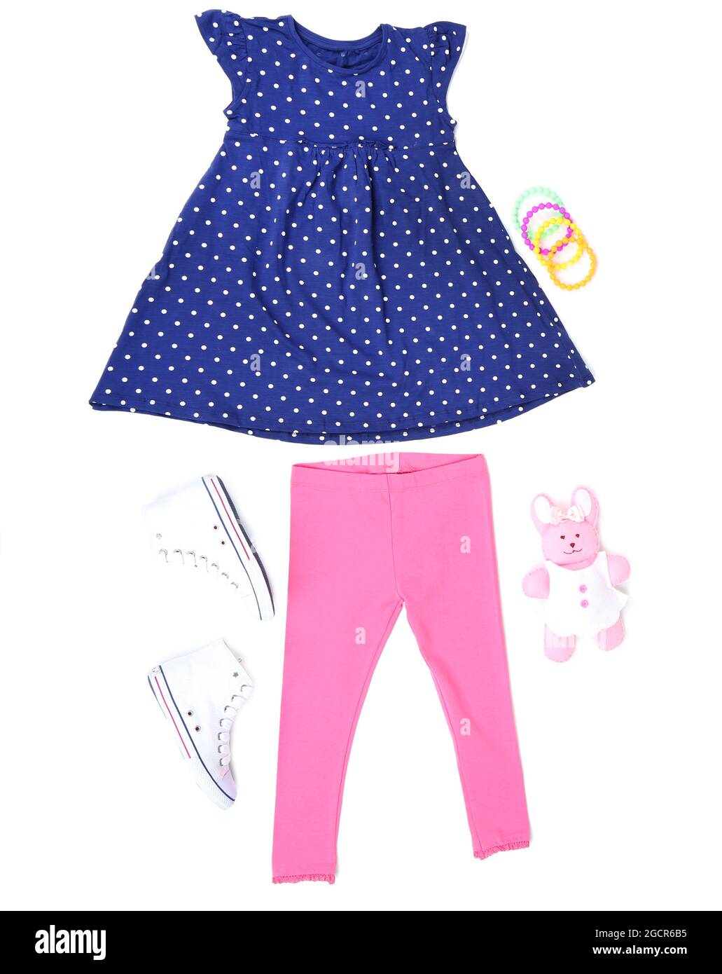 Beautiful clothes for little girl, isolated on white Stock Photo - Alamy