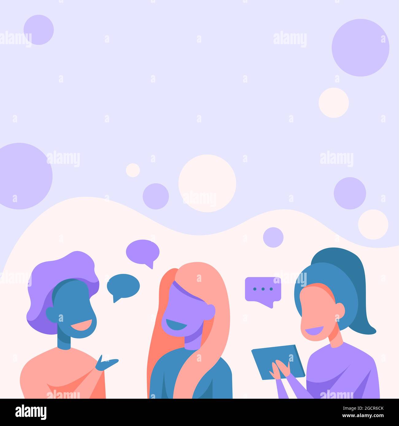 Working standing speaking to each other Stock Vector Images - Alamy