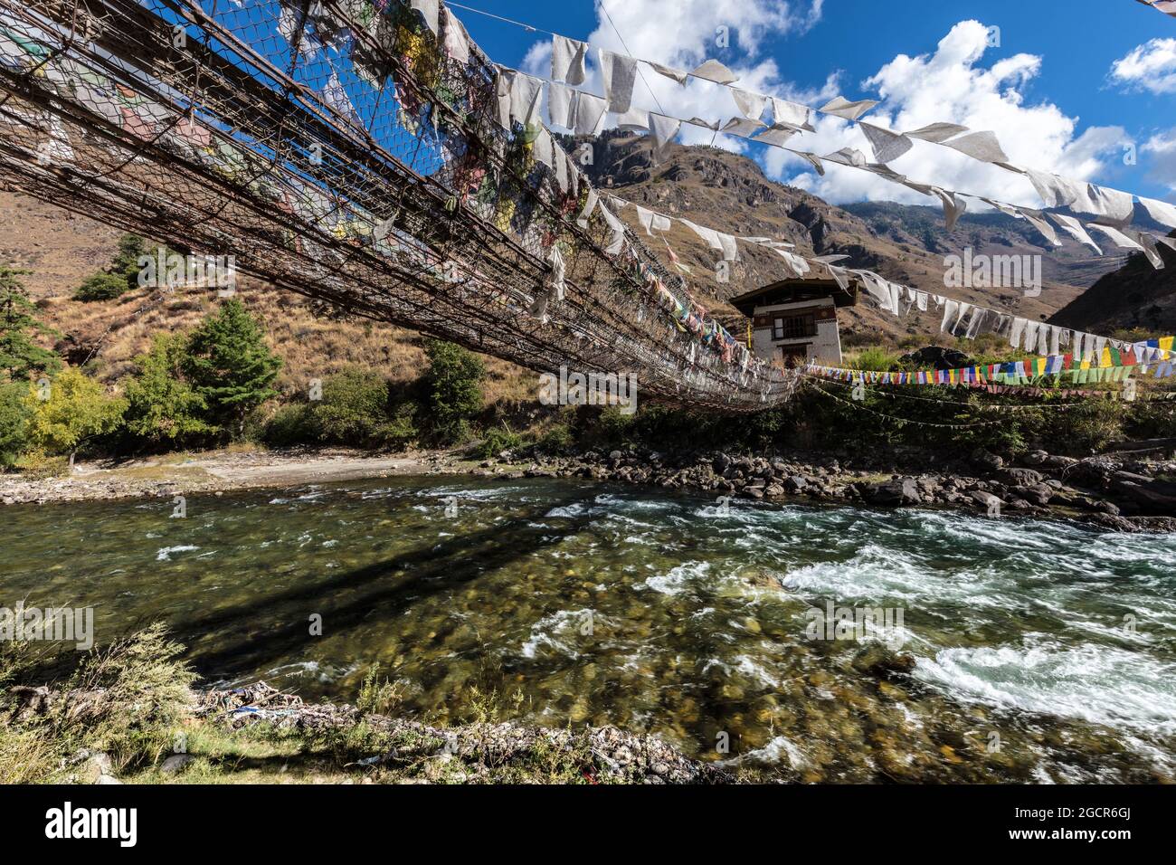 Thimphu bridge mountain nature hi-res stock photography and images - Alamy