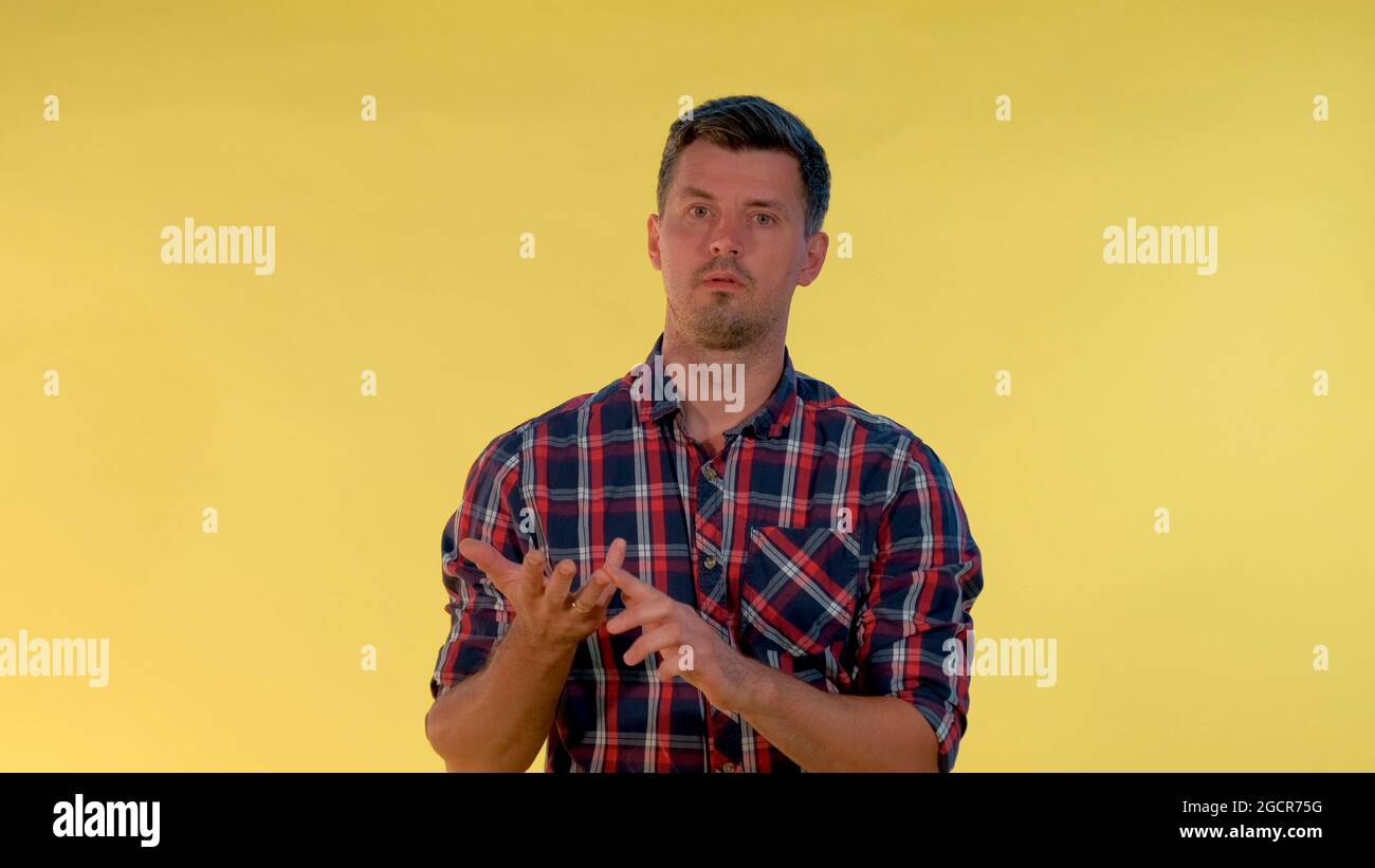 Man counting with fingers hi-res stock photography and images - Alamy