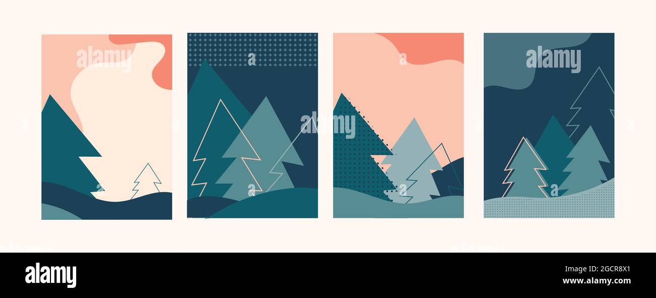 Winter landscapes, vertical banners and wallpaper for social media ... Winter landscapes, vertical banners and wallpaper for social media ...