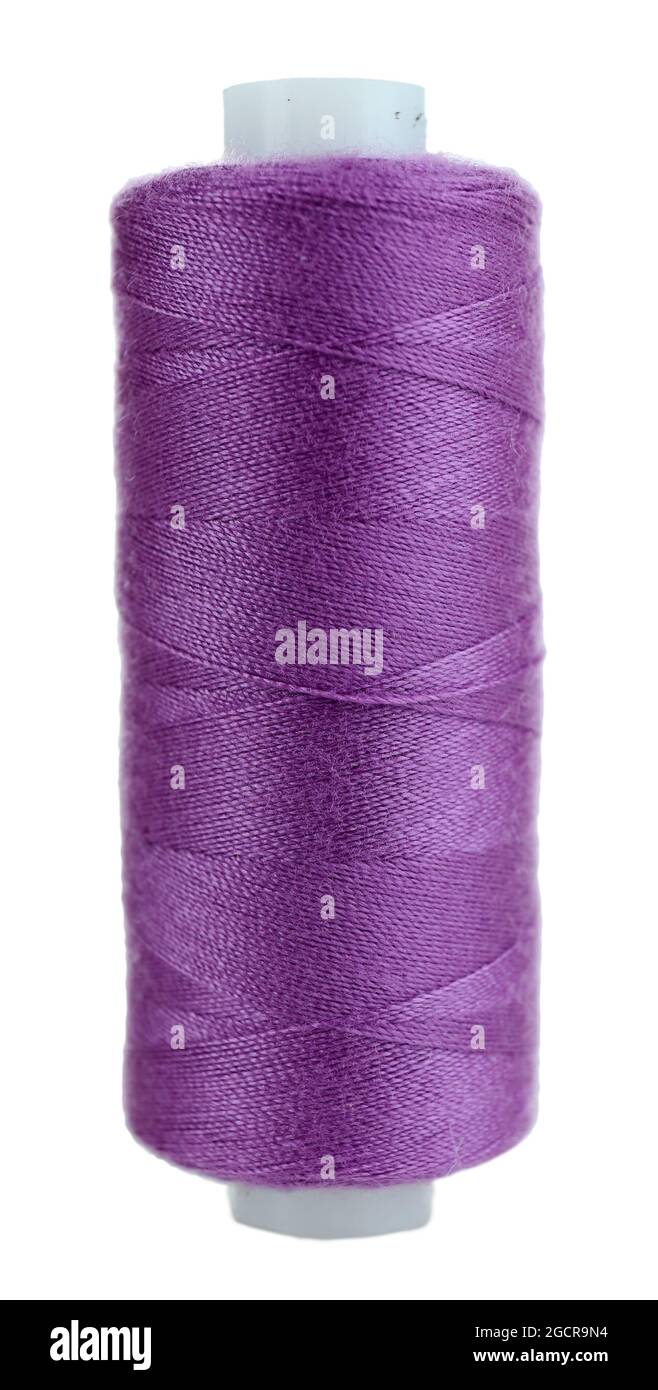 Colored spool of thread isolated on white Stock Photo - Alamy