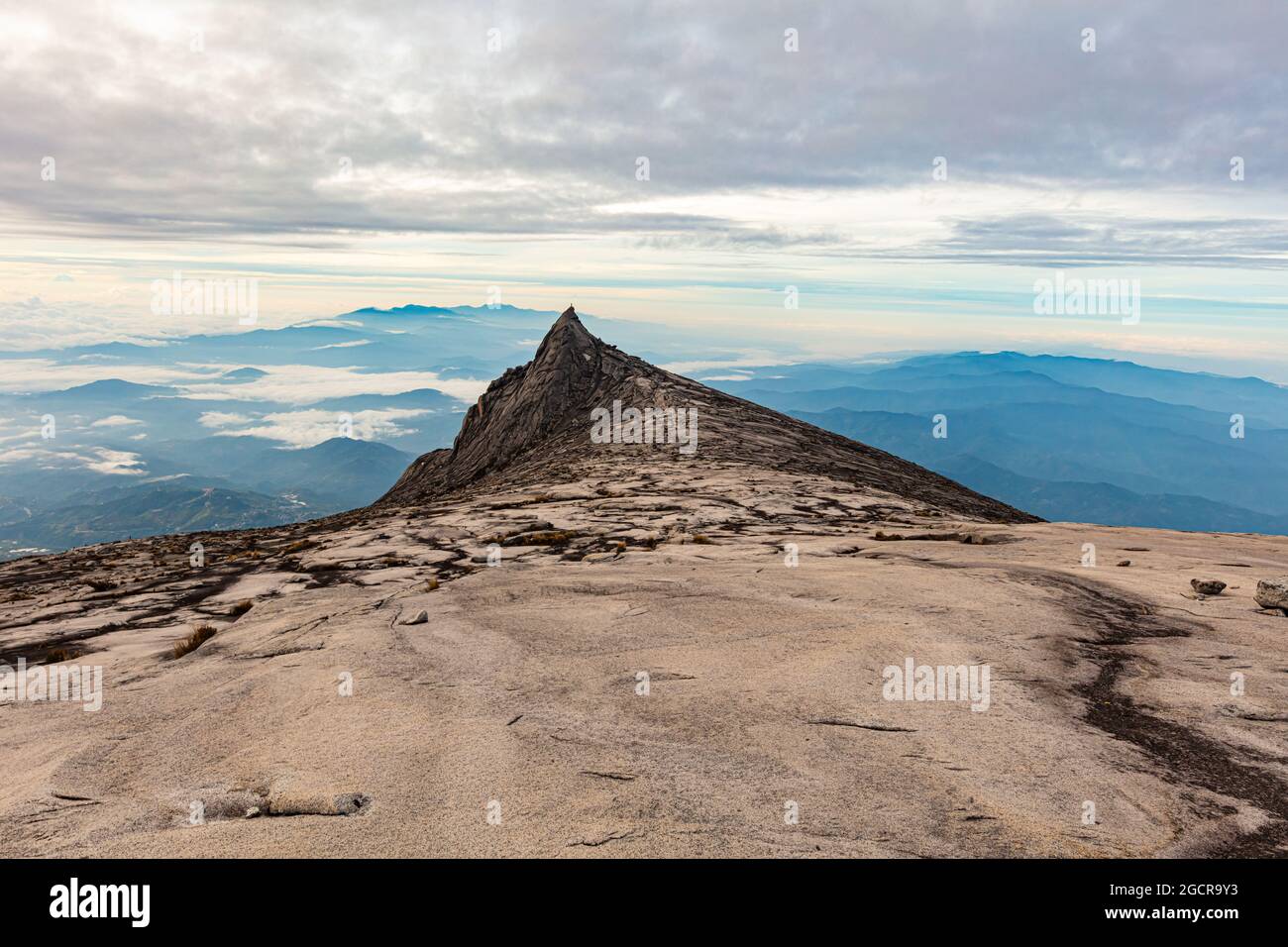 At the peak of Mount Kinabalu, Sabah, Borneo, Malaysia. The Mt Kinabalu ...