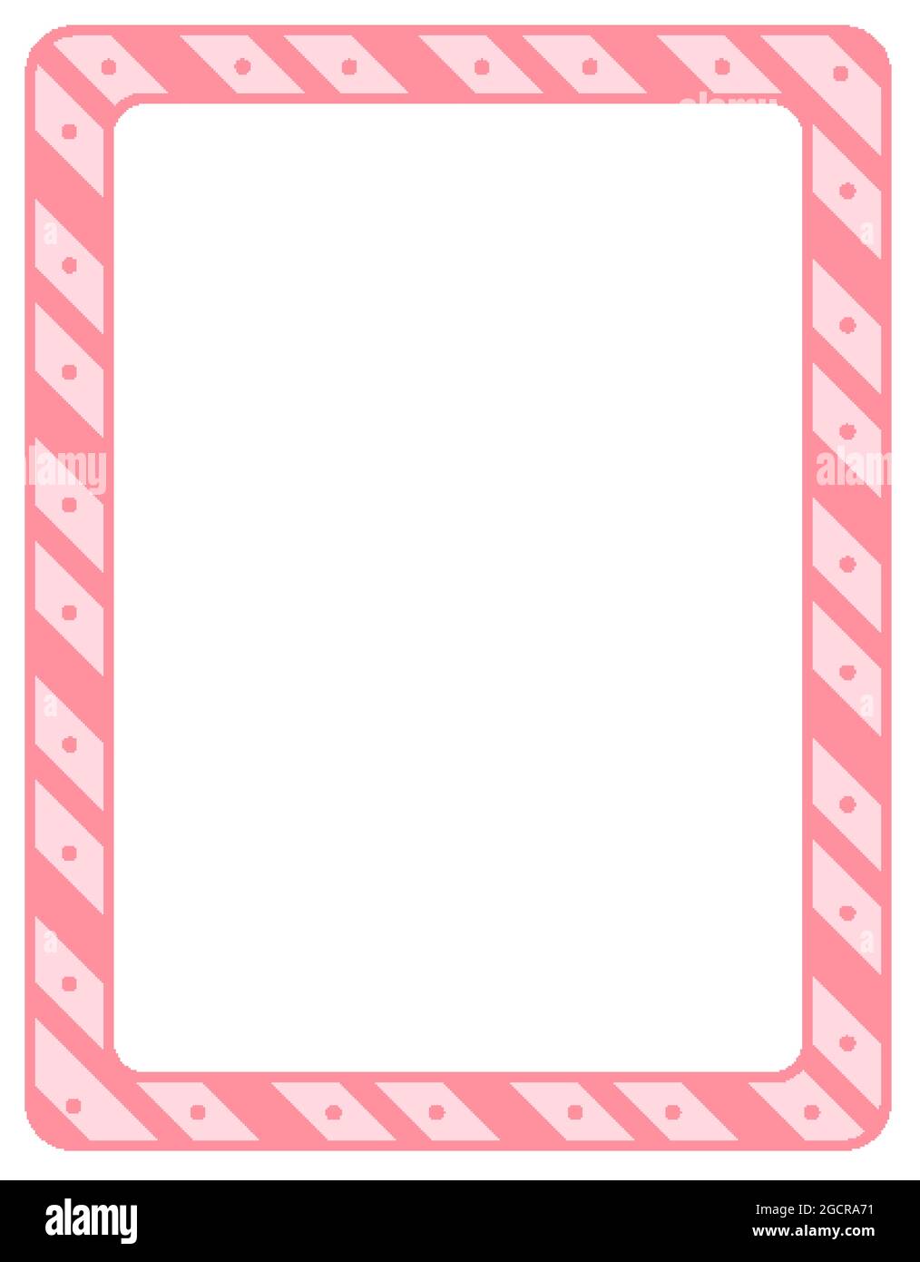 Empty diagonal stripes frame banner template illustration Stock Vector ...