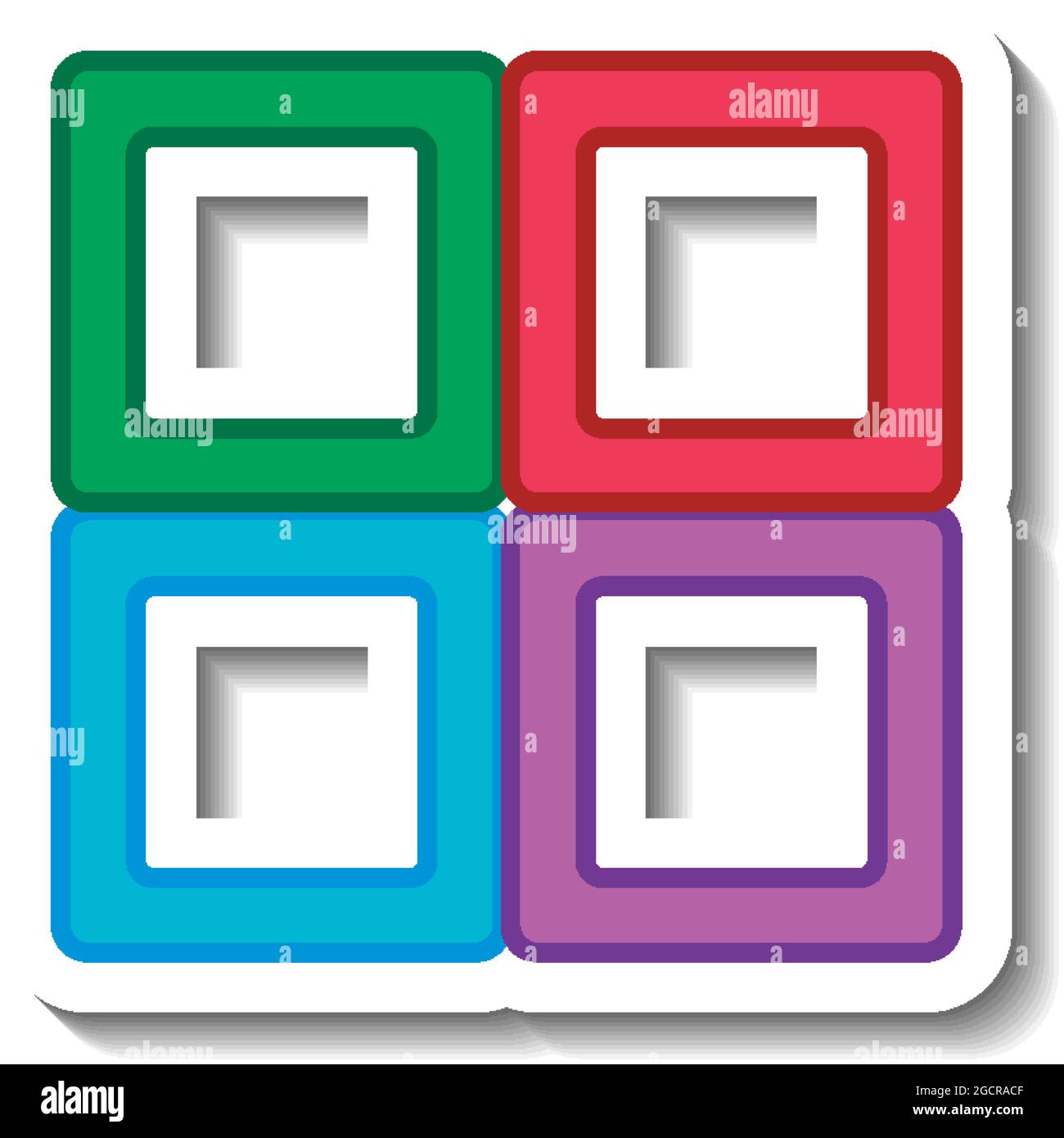 Colourful four square shapes illustration Stock Vector Image & Art - Alamy