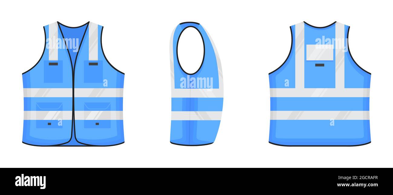 Safety reflective vest icon sign flat style design vector illustration ...