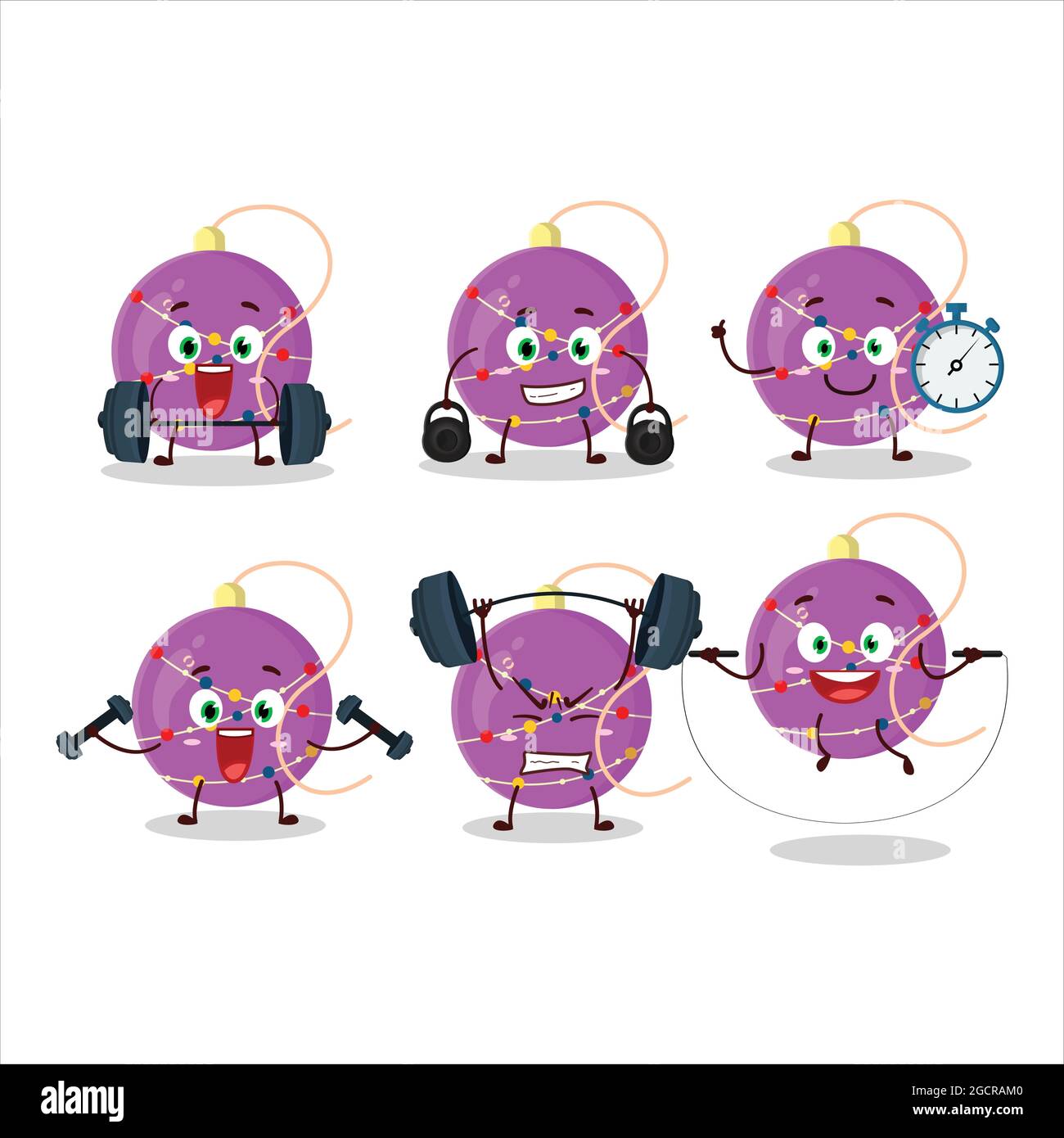 A healthy christmas lights purple cartoon style trying some tools on ...