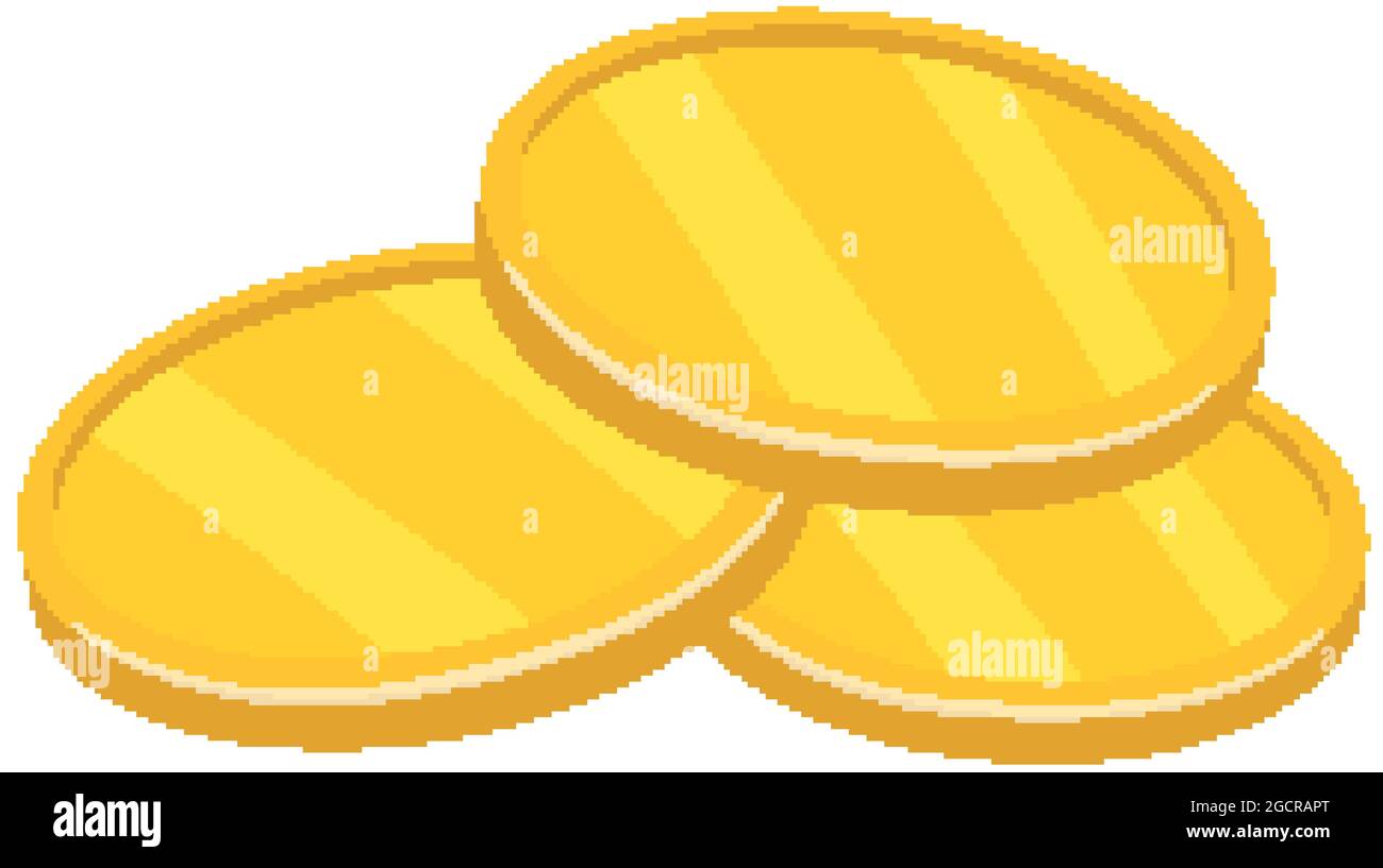 Gold coins in cartoon style isolated illustration Stock Vector Image ...