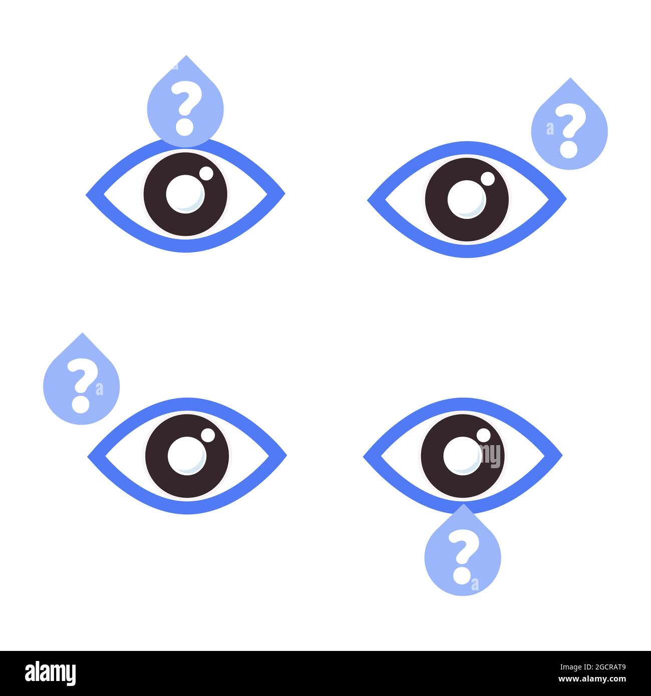 eye with question mark icon. eye health icon for world sight day ...