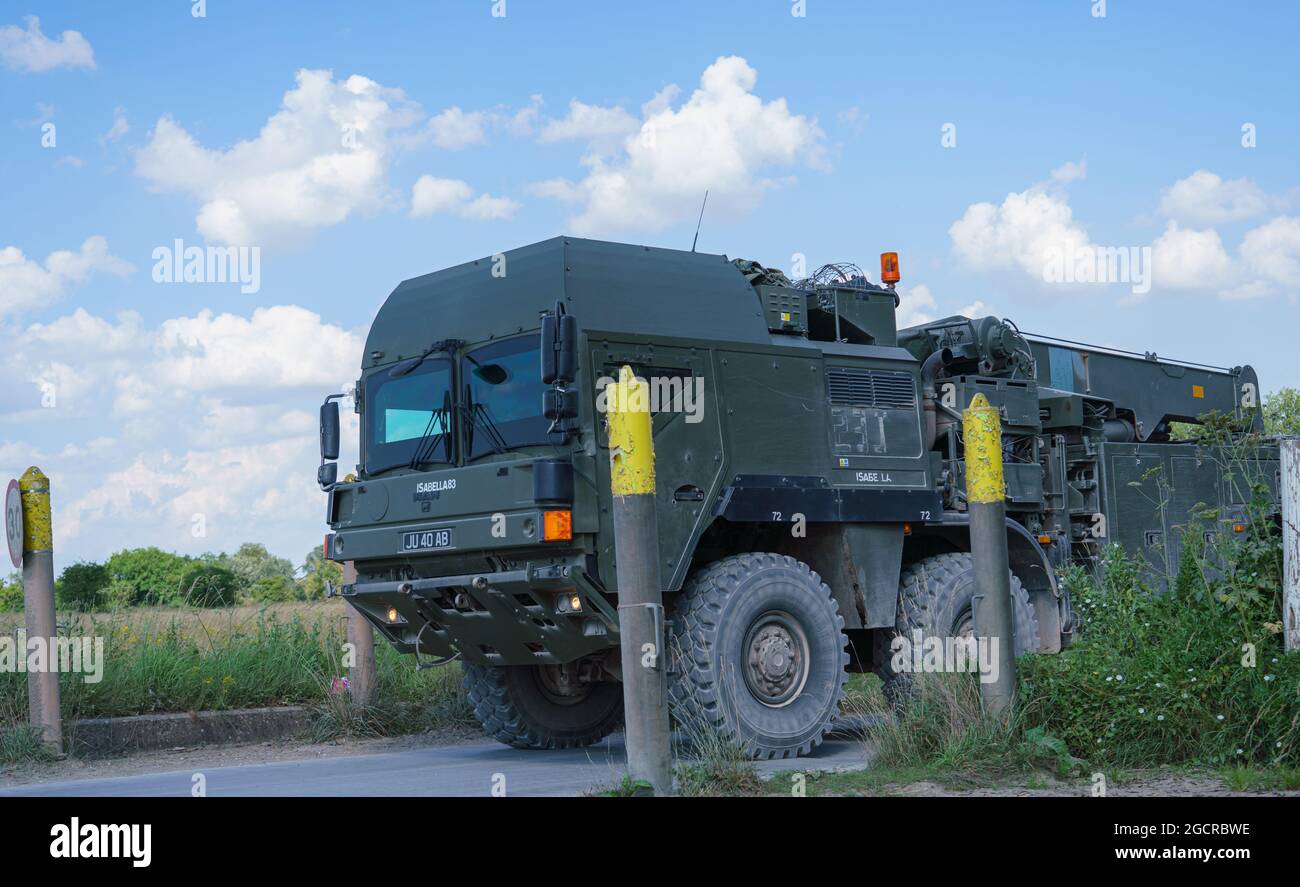 MAN SX45 32.430 RHD 8x8 Recovery Truck on military exercise, Salisbury ...