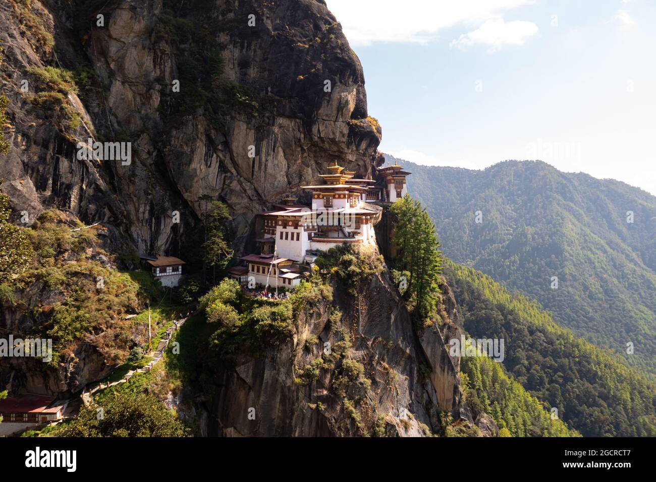 The tiger nest monastery in the Himalaya of Bhutan. Also known as ...