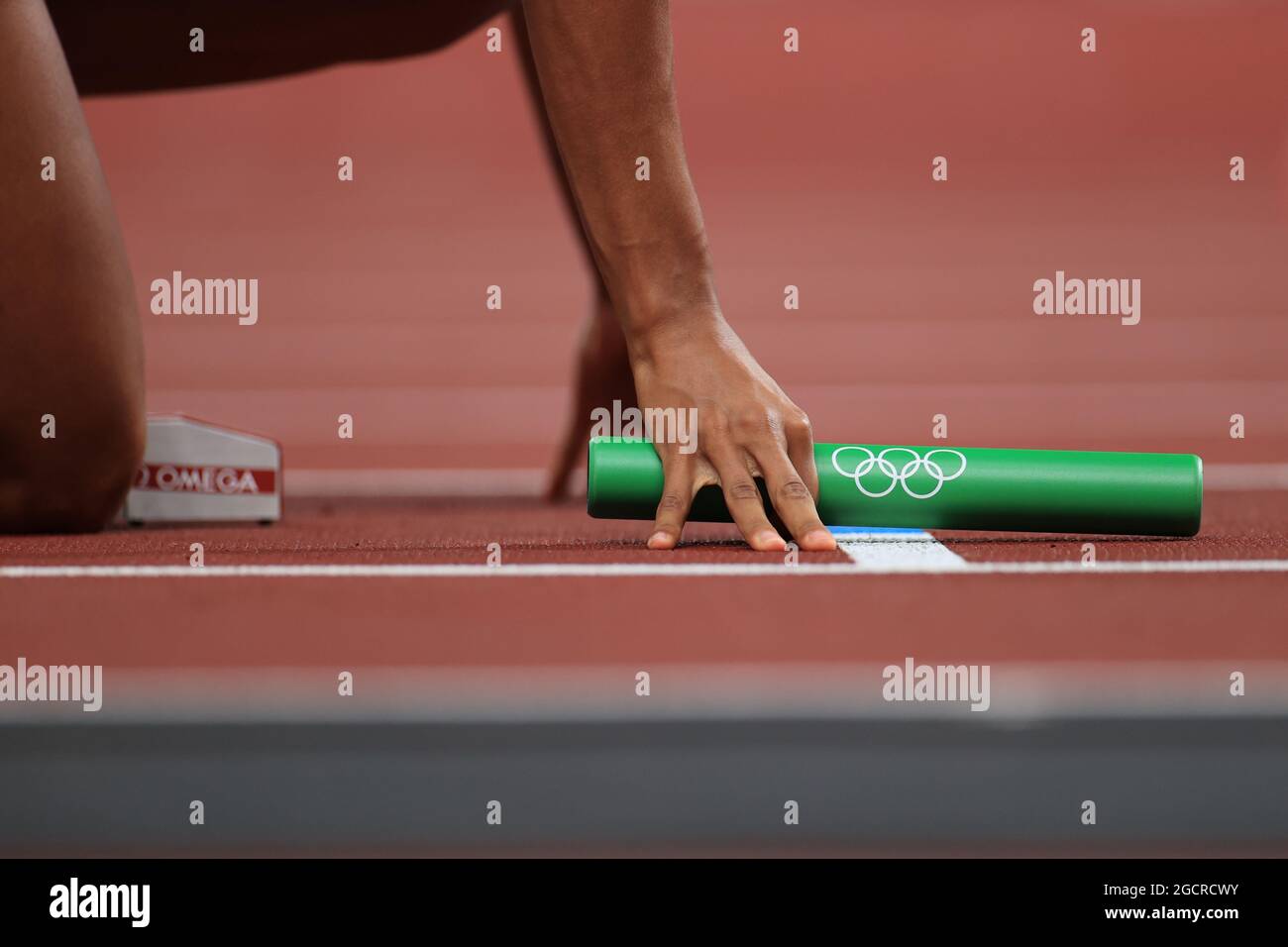 Team Belgium (BEL) prepares for the Final of the Women's 4 x 400m Relay ...