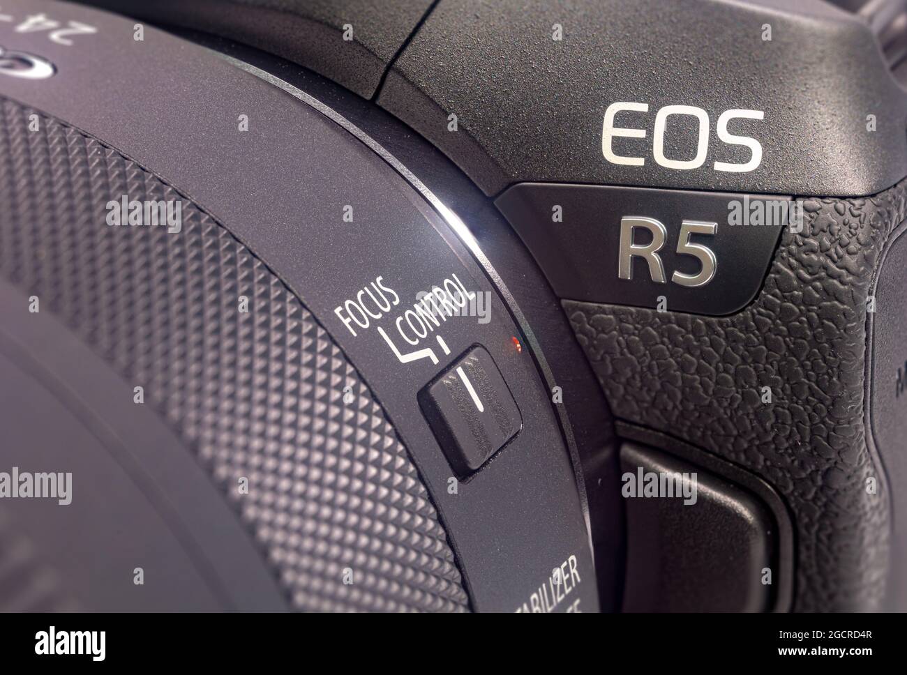 Kuala Lumpur, October 03, 2020: The Canon EOS R5, mirrorless digital ...