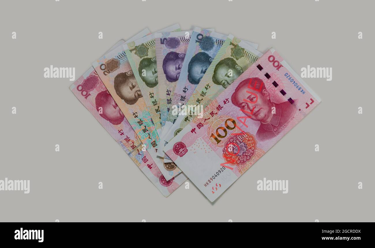 100 yuan note hi-res stock photography and images - Alamy
